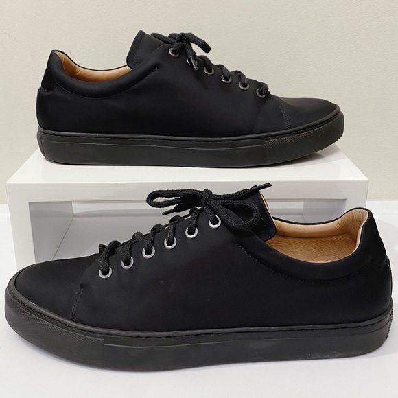 Theory | Shoes | Theory Black Nylon Leather Skate Sneakers 42 1 | Poshmark
